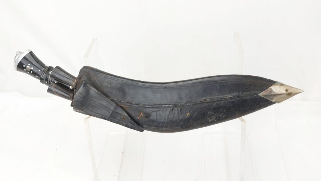 Nepalese, Gurkha Kukri with Decorated Blade, Scabbard (Dap) and Side ...