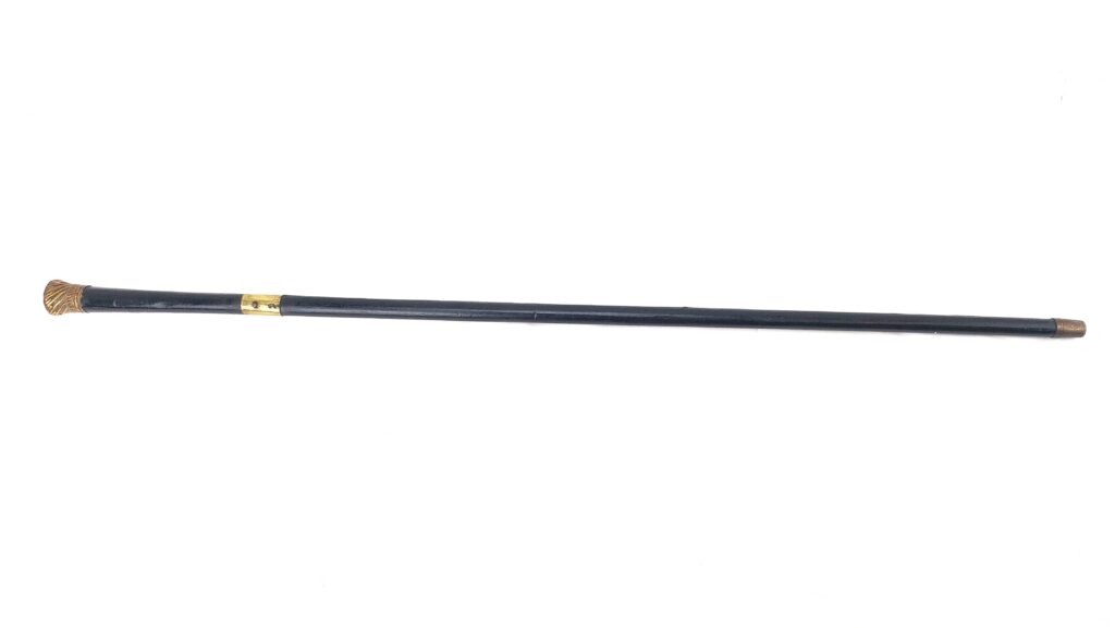 Victorian Antique Sword Stick with Brass Embossed Handle and Release ...