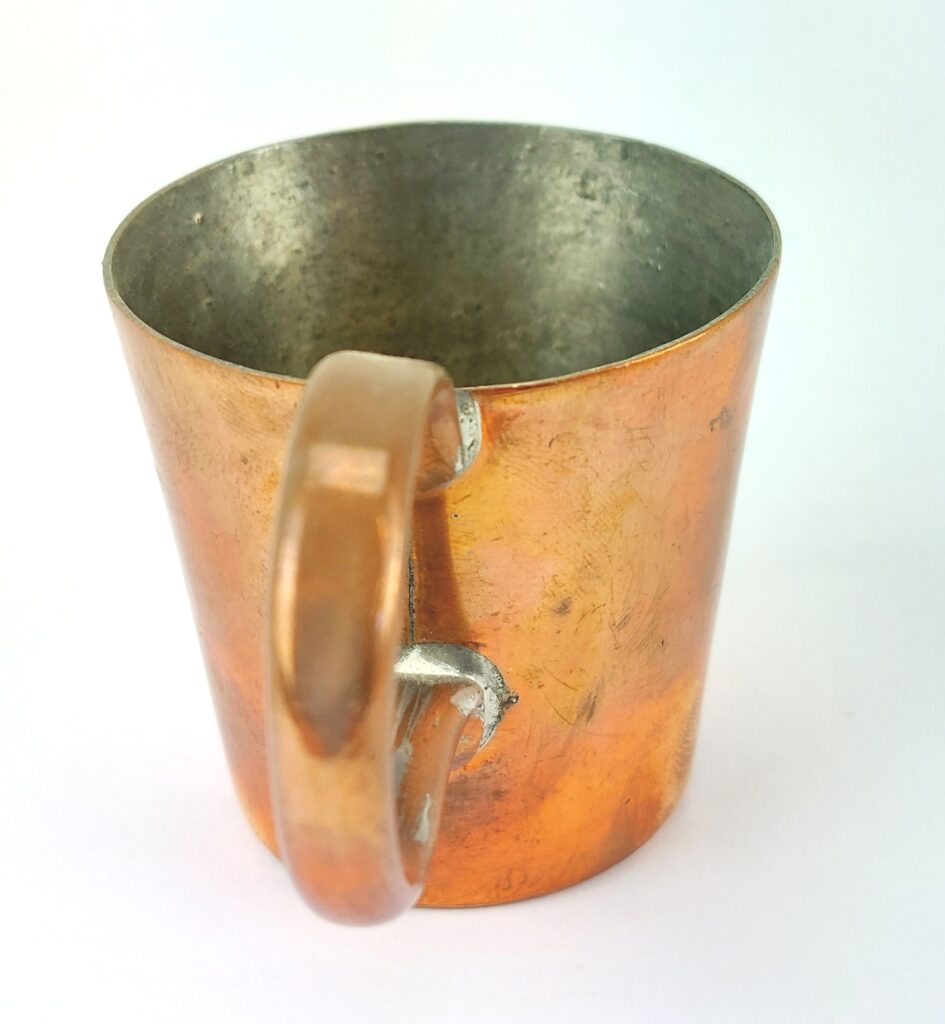 British, Royal Navy ½ Gill Copper Rum Measure – Engraved HMS Plymouth ...
