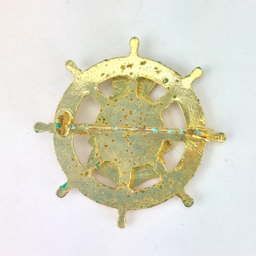 British, WWII era, Royal Navy, HMS Leander Sweetheart Brooch, Enamel ...
