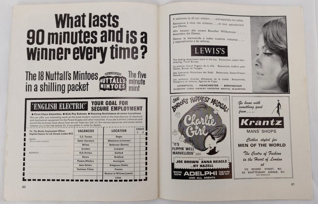 England, 30 July 1966 – Original World Cup Final Programme, Wembley ...