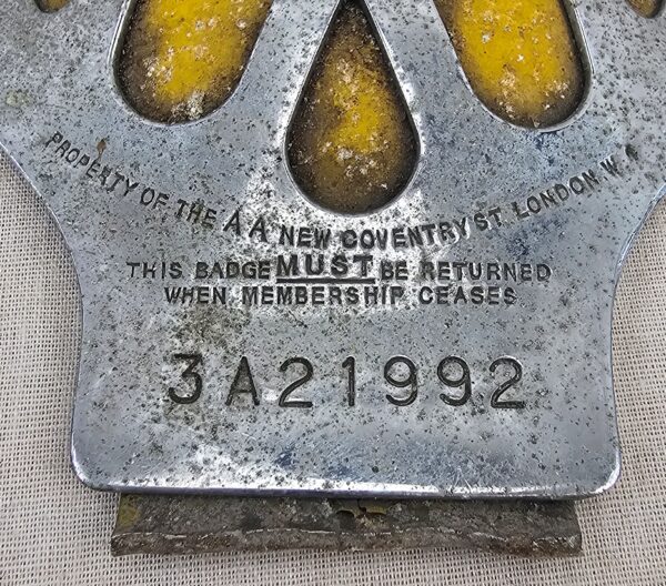 Early AA Membership Badge - Sally Antiques