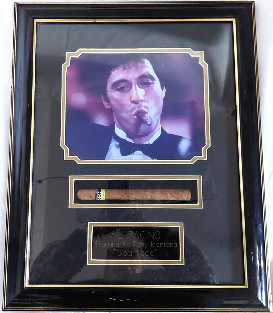 Framed “Scarface” Display – Al Pacino as Tony Montana with Cohiba Cigar ...