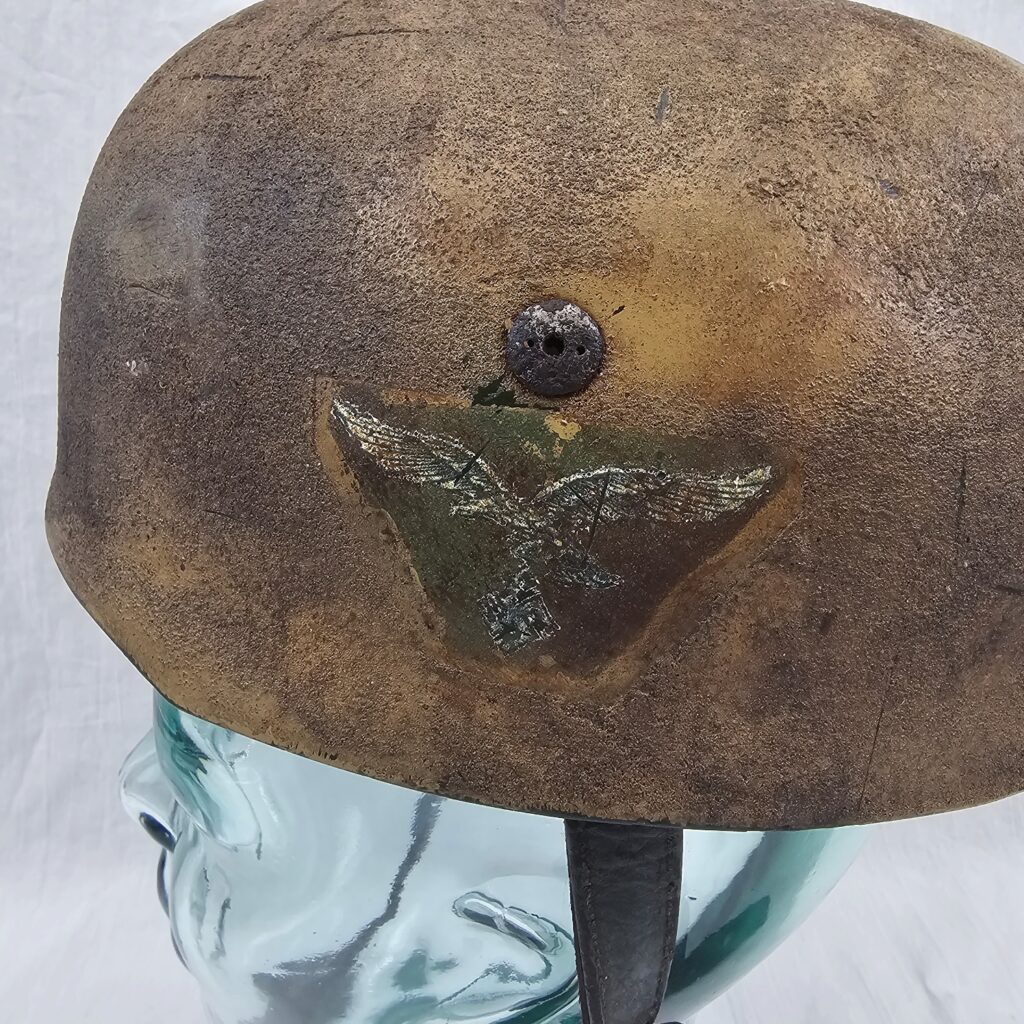 Rare WWII German Tropical M38 Fallschirmjäger Helmet With Double Decals ...