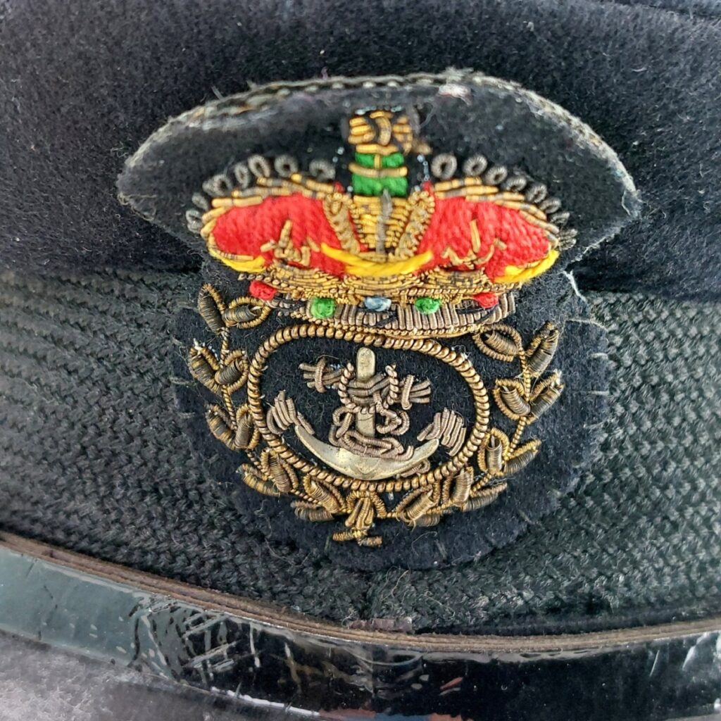 British, WWII, Royal Navy Chief Petty Officer’s Peaked Cap, Named to ...