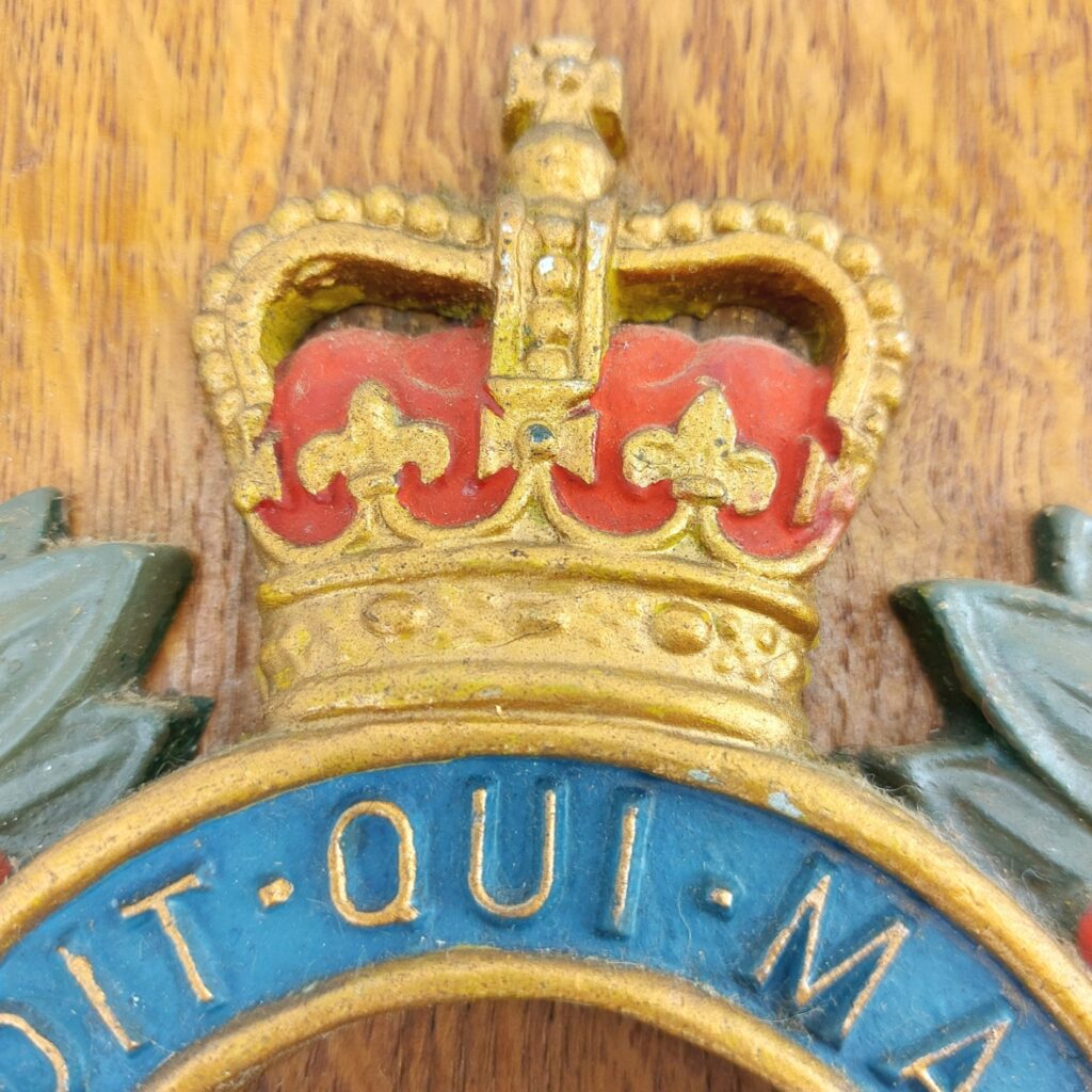 British, Royal Engineers Wall Plaque, Large Hand-Painted Crest on ...