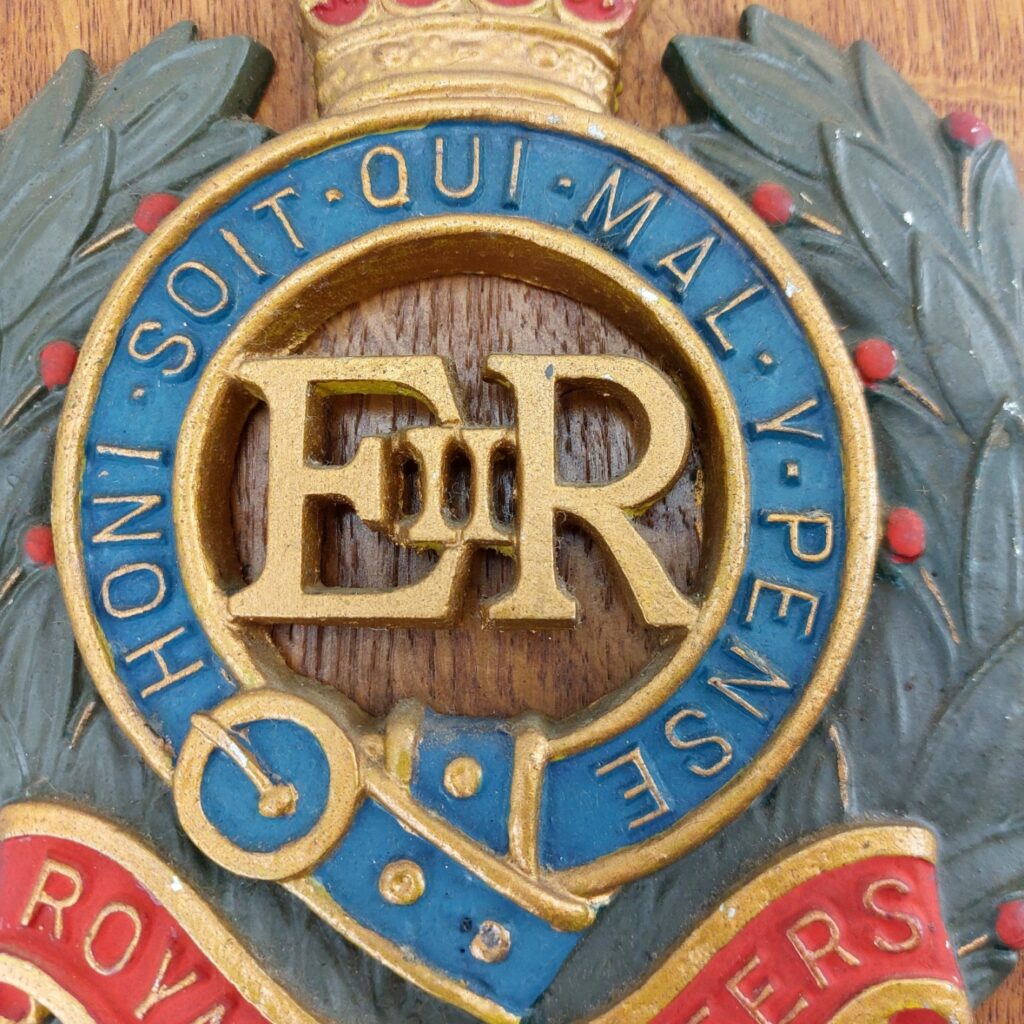 British, Royal Engineers Wall Plaque, Large Hand-Painted Crest on ...
