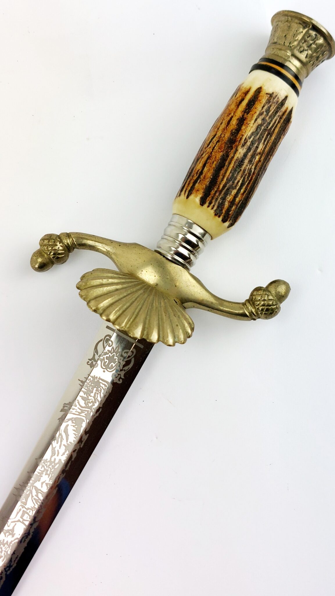 German, Hunting Cutlass - Jagdnicker-Style Knife, Etched Solingen Blade ...