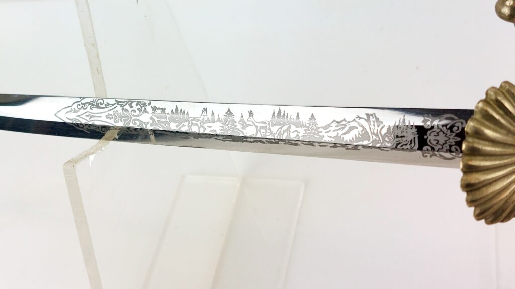 German, Hunting Cutlass - Jagdnicker-Style Knife, Etched Solingen Blade ...