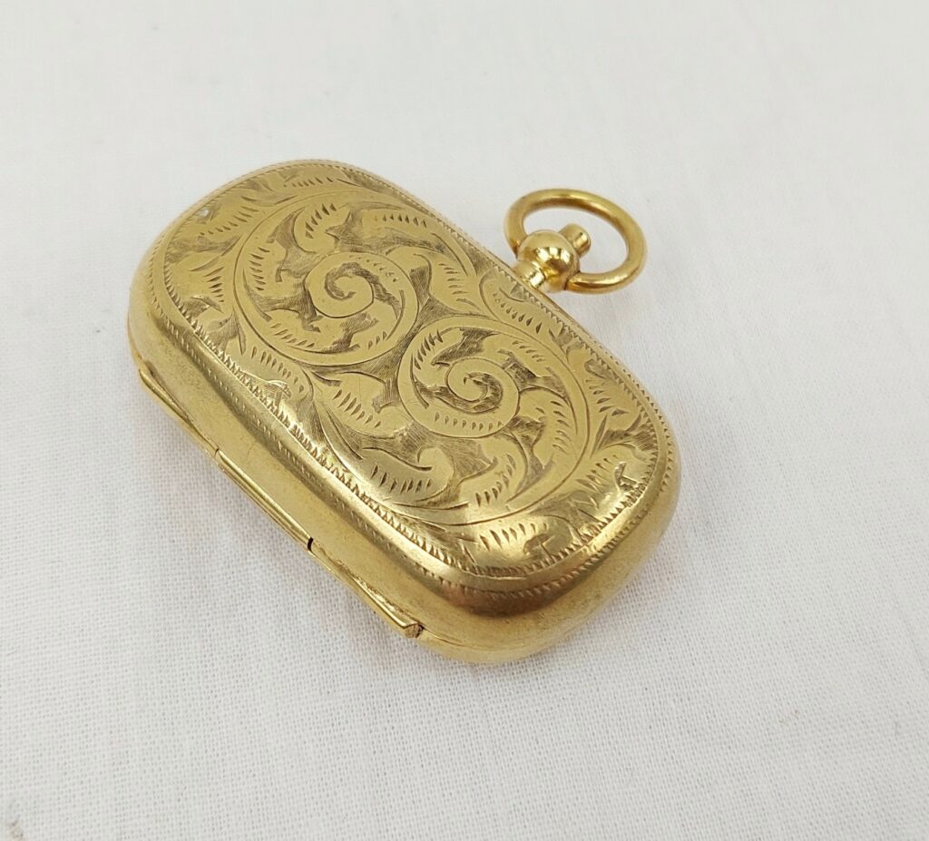 Victorian Gold Plated White Metal Sovereign & Half Sovereign Case ...