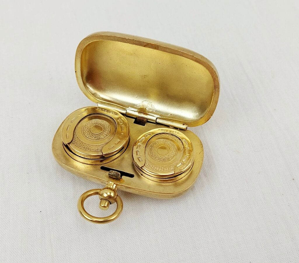 Victorian Gold Plated White Metal Sovereign & Half Sovereign Case ...