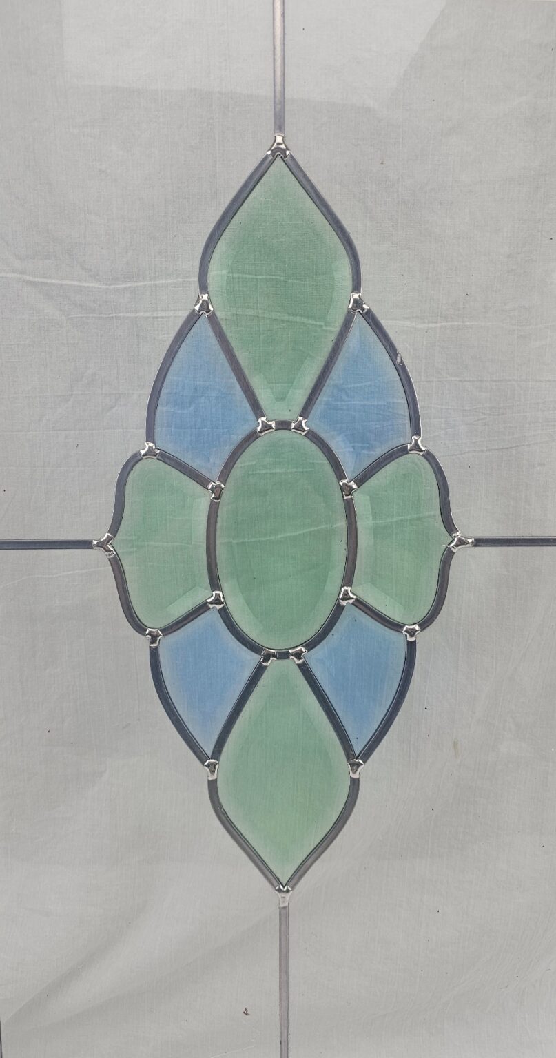 Large Edwardian Leaded Stained Glass Window - Sally Antiques
