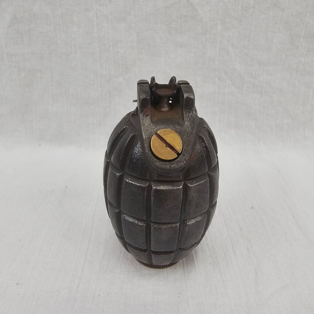WW1 No.23 Mk I Original Paint, Early Lever Mills Bomb - Sally Antiques