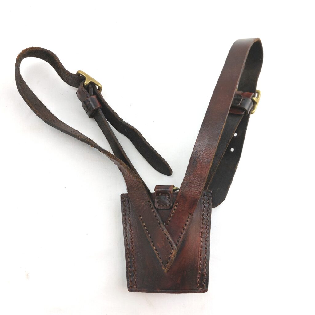 British, Sam Browne Leather Sword Frog, Brass Fittings - Sally Antiques