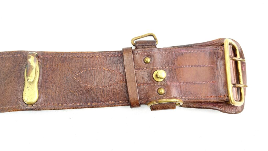 British, WW1, Sam Browne Leather Belt, Size “33”, Brass Fittings ...