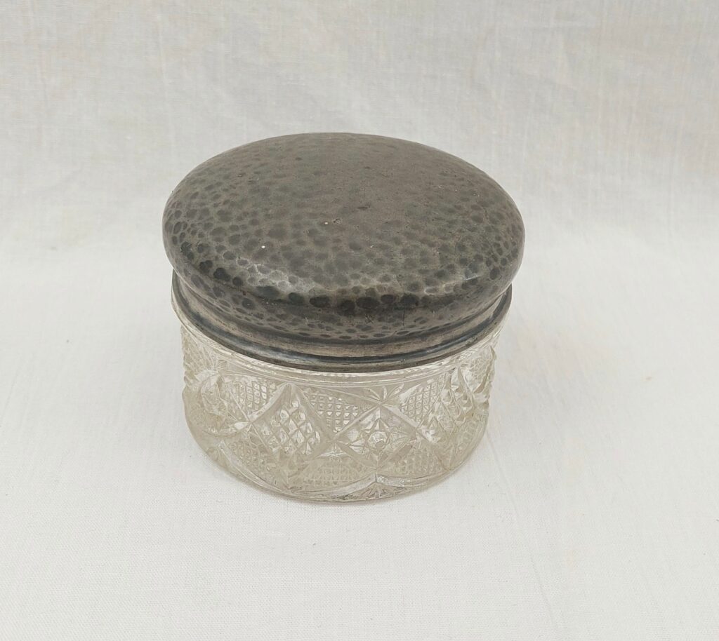 Edwardian Pewter Lidded Pot - Sally Antiques