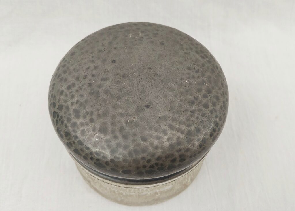 Edwardian Pewter Lidded Pot - Sally Antiques
