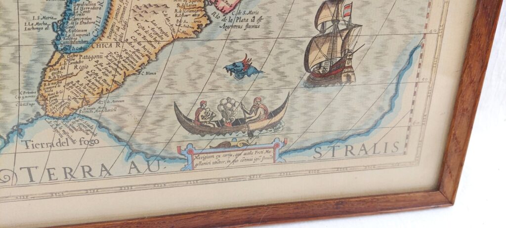 Circa 1606 Septentrio America Hand Coloured Map By Jodocus Hondius ...