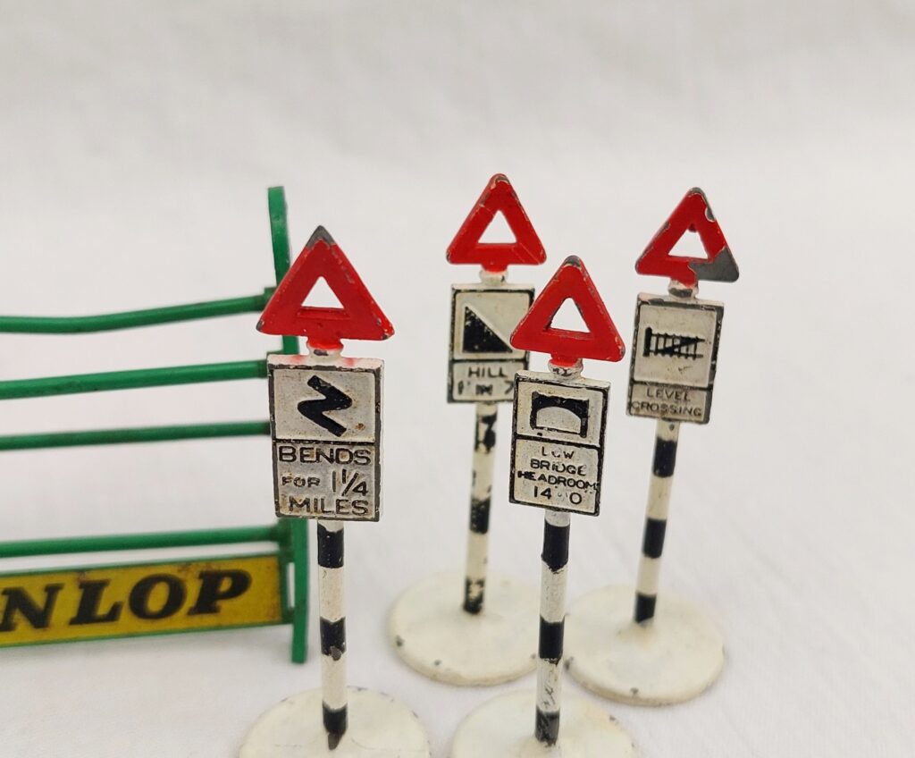 Pack Of 1950s Dinky Toys Road Signs Etc - Sally Antiques