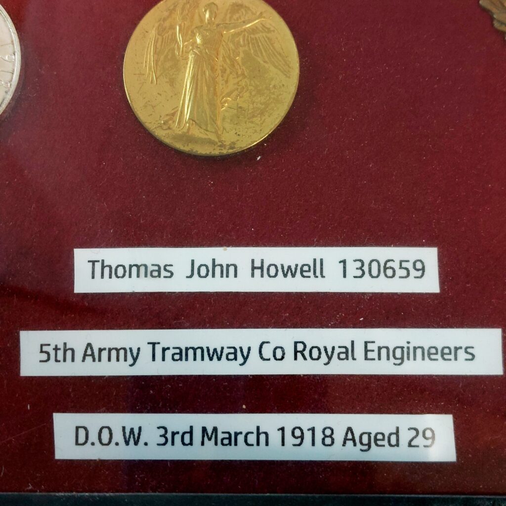 British, WW1, Framed Medal Group (War & Victory Medal) & Cap Badge ...