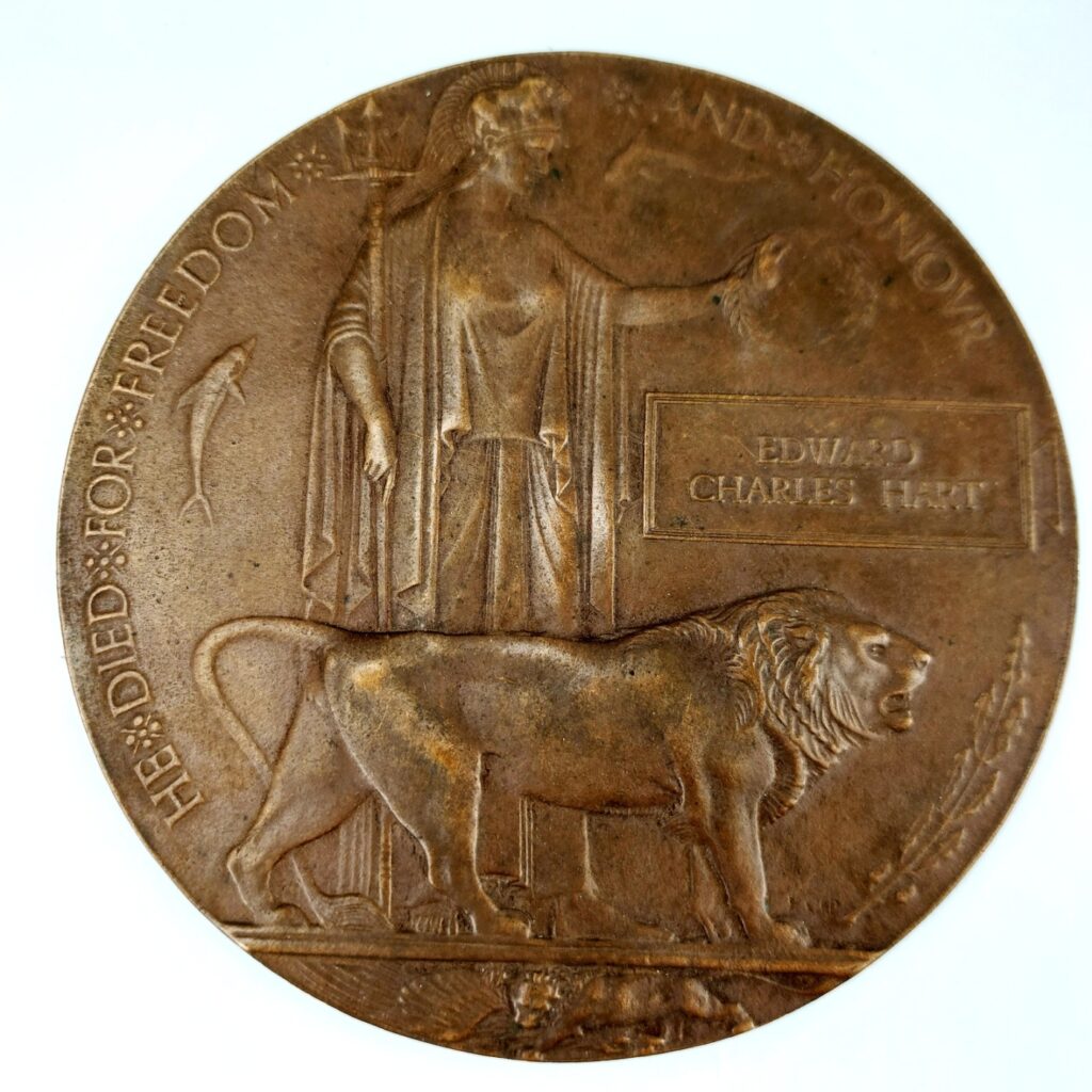 British, WW1, Memorial Plaque (“Death Penny”) in Original Packet with ...