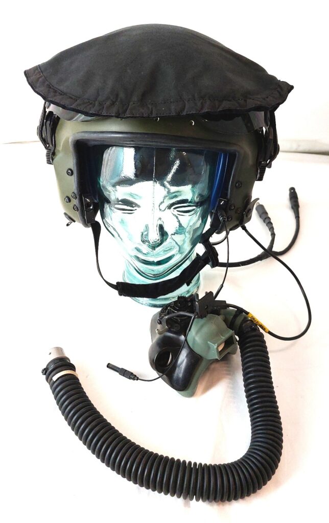 British, 1988, Royal Navy Fleet Air Arm Aircrew Helmet & Oxygen Mask ...