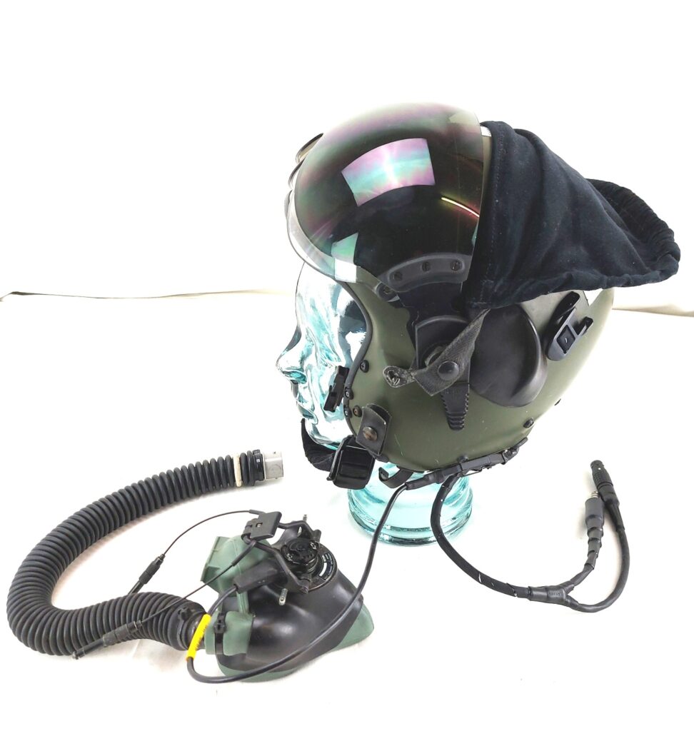 British, 1988, Royal Navy Fleet Air Arm Aircrew Helmet & Oxygen Mask ...