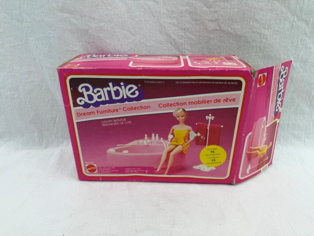 Boxed 1982 Mattel Barbie Luxury Bathtub - Sally Antiques