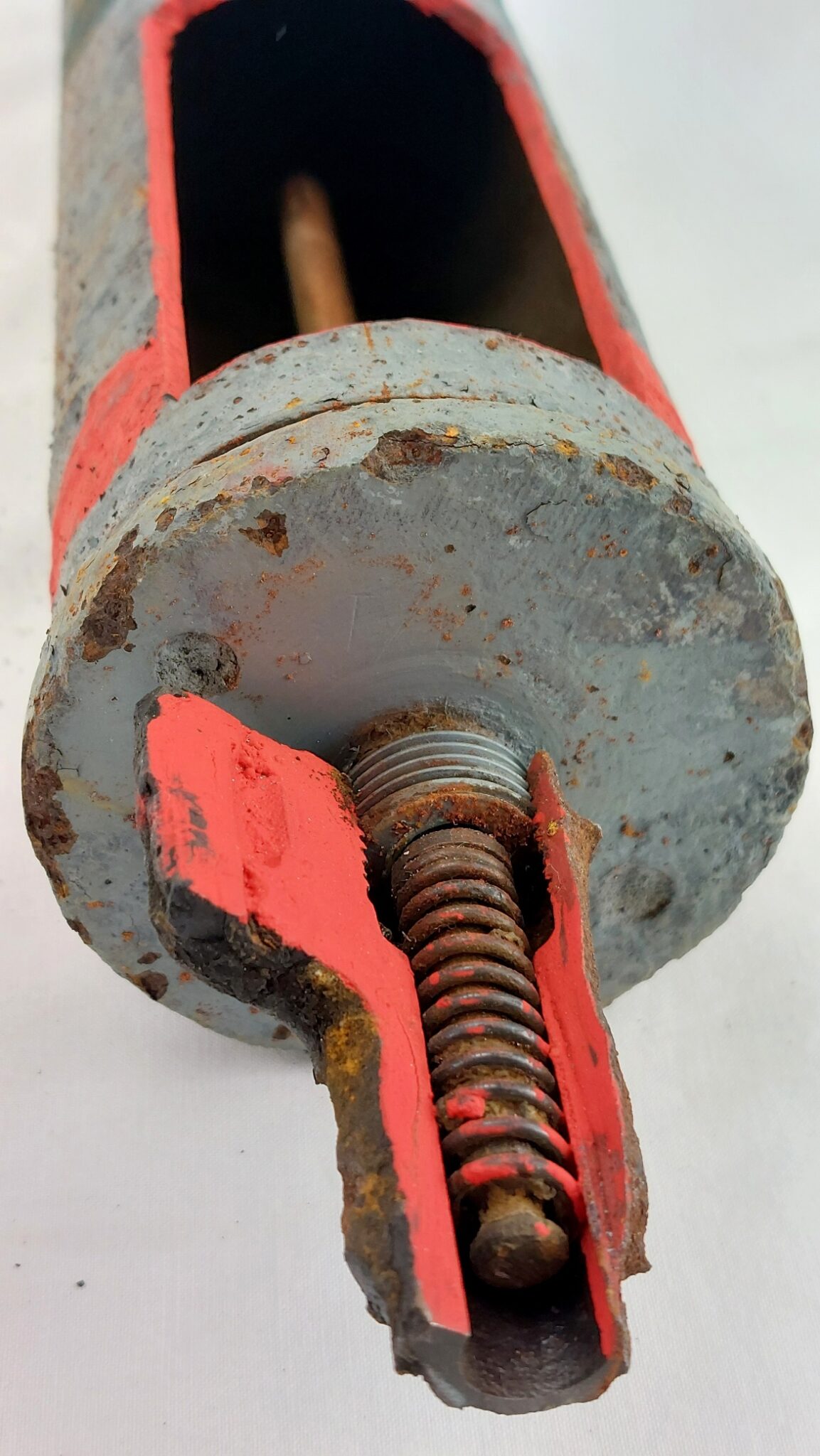 British, WW1, Stokes Mortar Bomb Cutaway with Time Fuze, Inert - Sally ...