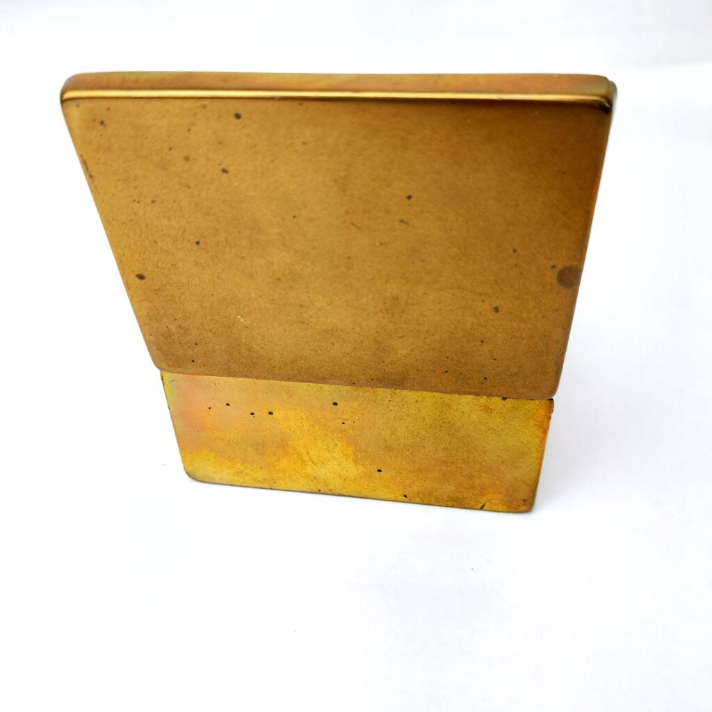 British, Early to Mid 20th Century, Plain Brass Rectangular Tobacco ...